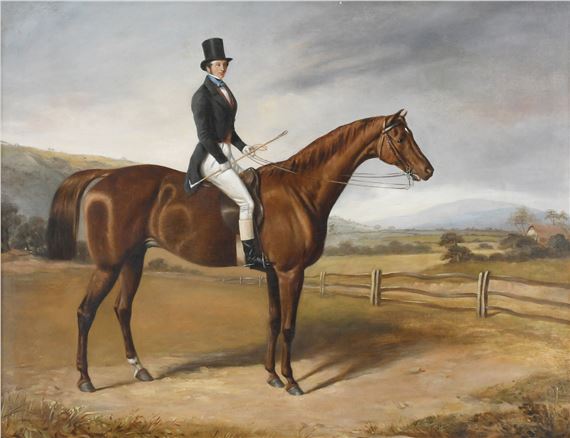 Robert Richard Scanlan | Portrait of a gentleman on a hunter in a ...
