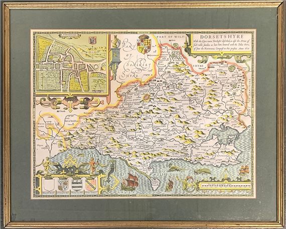 John Speed | A modern replica John Speed county map of Dorset,cm ...