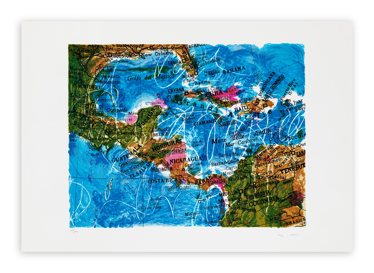 Mario Schifano | Veduta (Cartina | MutualArt