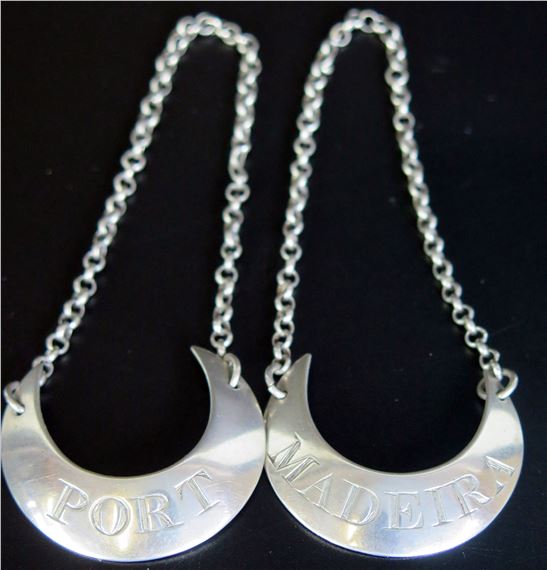 William Bateman II | A pair of George III silver wine labels (1809 ...