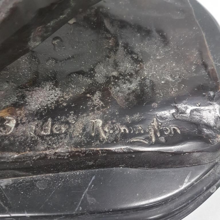 Frederic Remington | Frederick Remington bronze recast on marble base ...