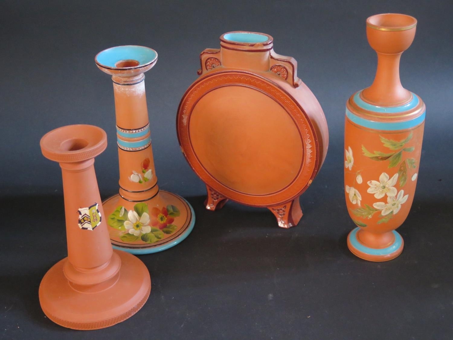 Christopher Dresser | A Watcombe Pottery Terracotta Moon Flask designed ...