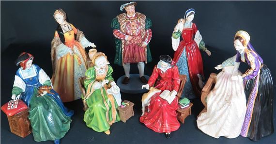 Henry Viii | A Complete Set of Royal Doulton Figurines of Henry VIII ...