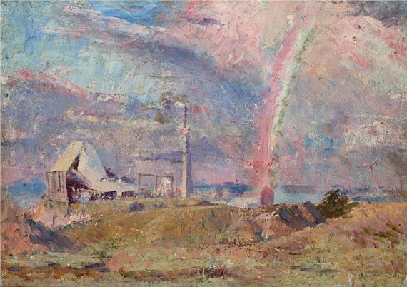 Frederick McCubbin | RAINBOW OVER BURNLEY | MutualArt