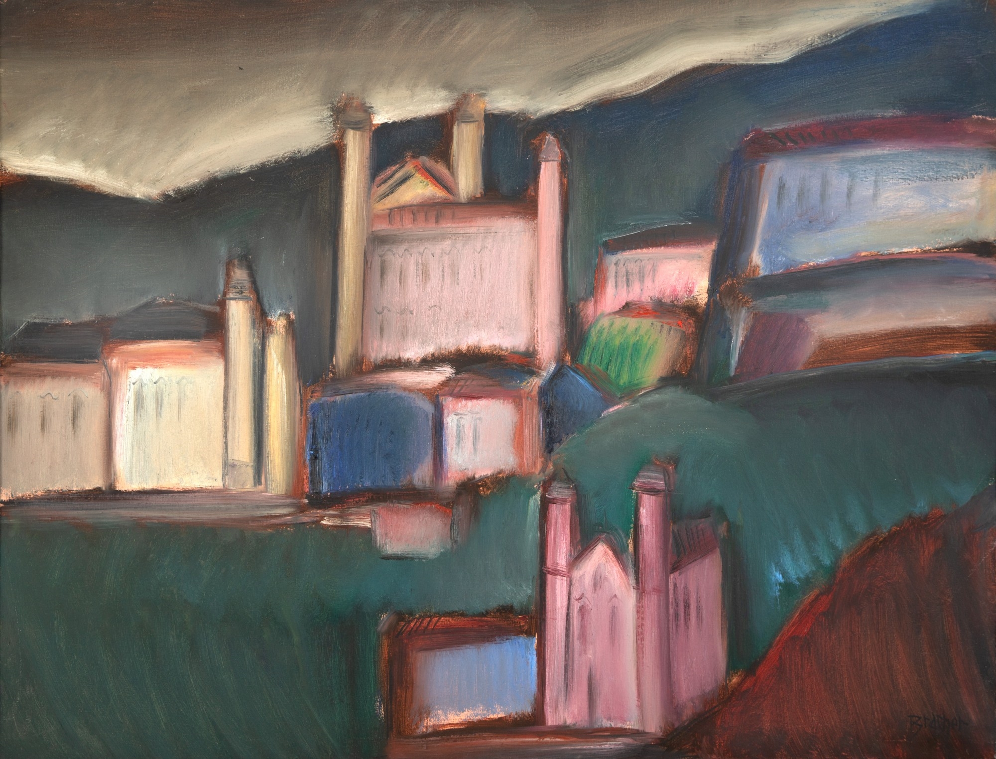 Carlos Bracher | Paisagem de Ouro Preto (1995) | MutualArt