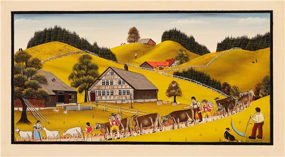 Albert Manser | Alpabfahrt im Herbst (1972) | MutualArt