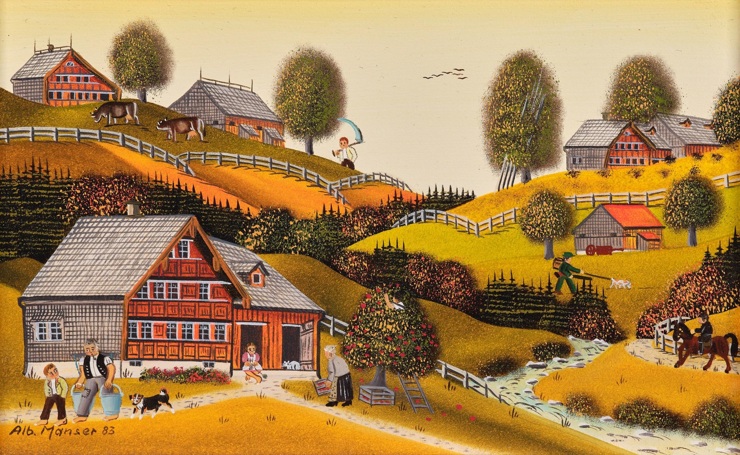 Albert Manser | Herbst mit Bach (1983) | MutualArt