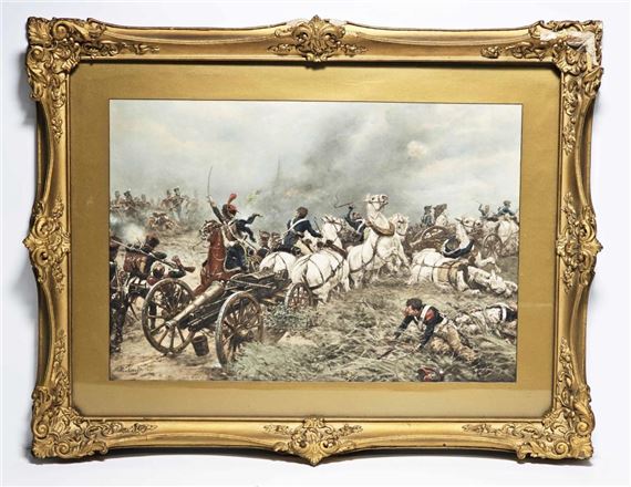 Ernest Crofts | Napoleonic Wars Battle Scene (1896) | MutualArt