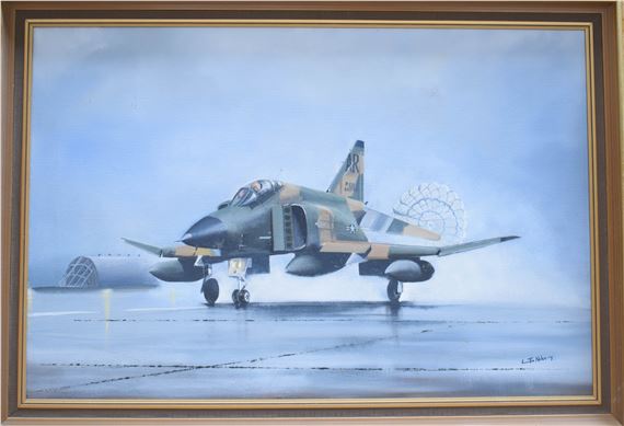 Tim Nolan | An original oil on canvas painting of a Harrier jump jet ...