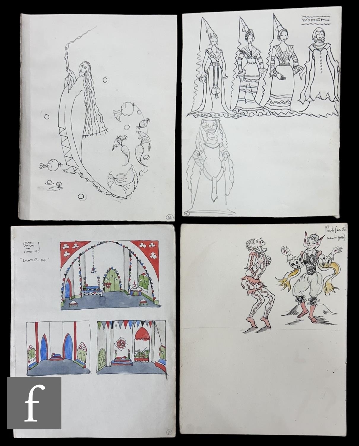 Albert Wainwright | Eight sketchbook pages depicting studies of ...