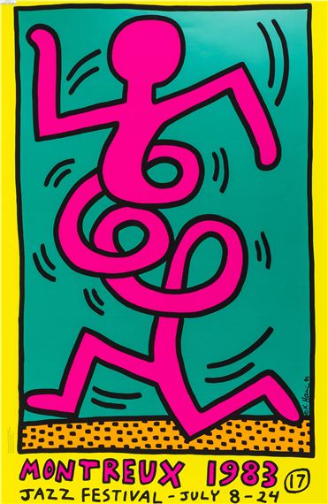 Keith Haring | 148Keith Haring (1958-1990) Montreux 1983 Yellow (Döring ...