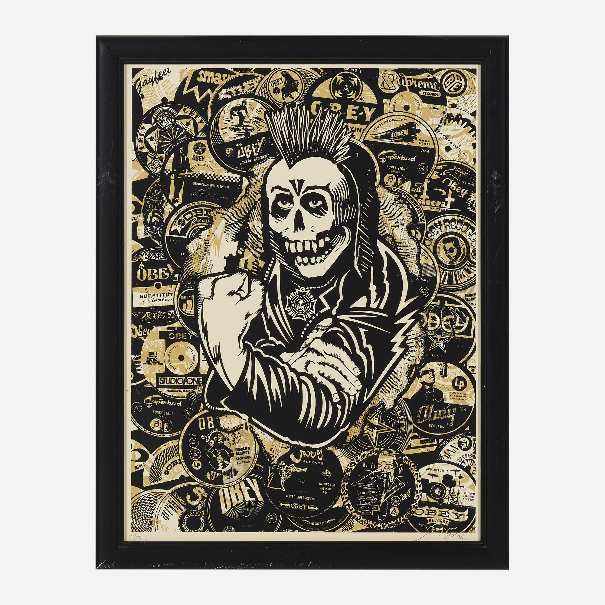Shepard Fairey | Psycho Posse Gold (2006) | MutualArt