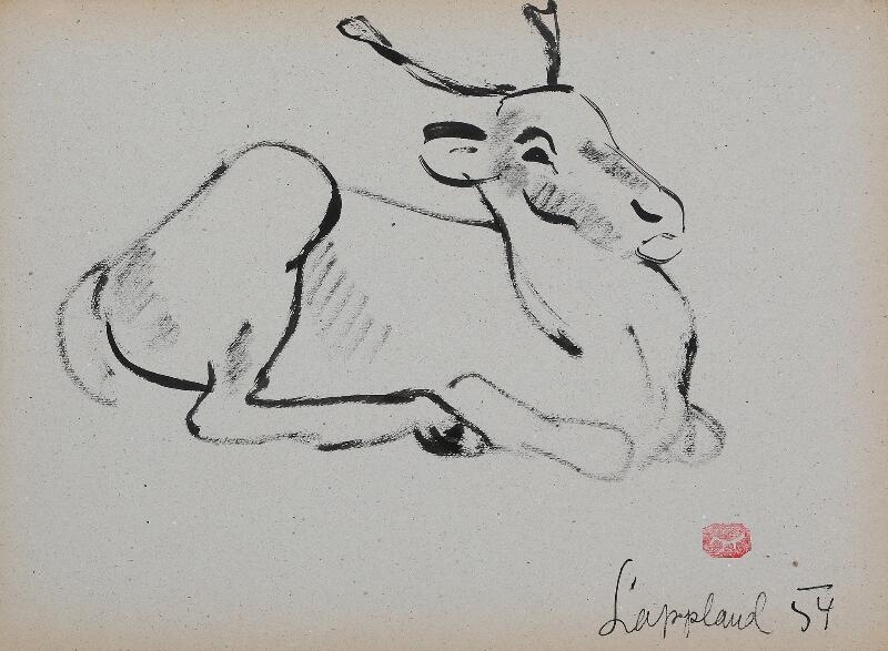 Aage Rudolf Hans Gitz-Johansen | Flying auk and a lying reindeer (1954 ...