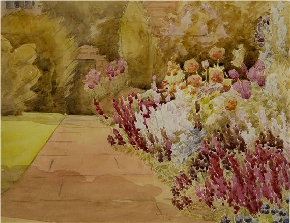 Thomas Henry Hunn | A GARDEN SCENE | MutualArt