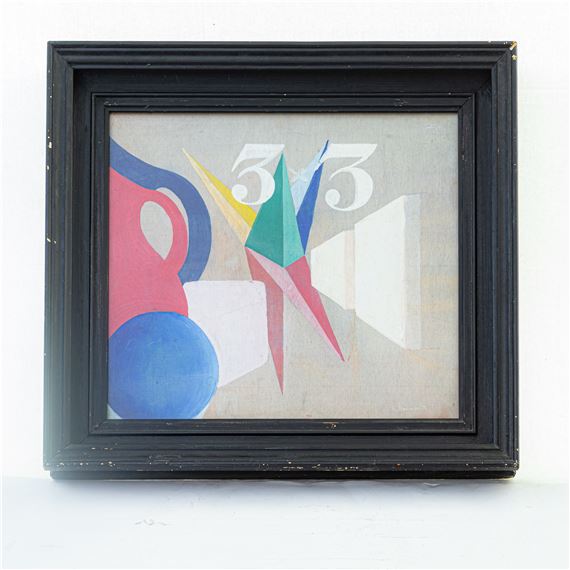 Alessandro Bruschetti | AEROPITTURA CON LAGO (1932) | MutualArt