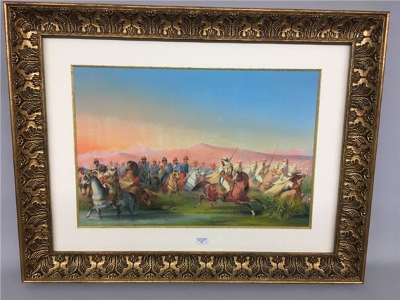Louis Cournerie | Bataille dans le désert circa 1850-1860 | MutualArt