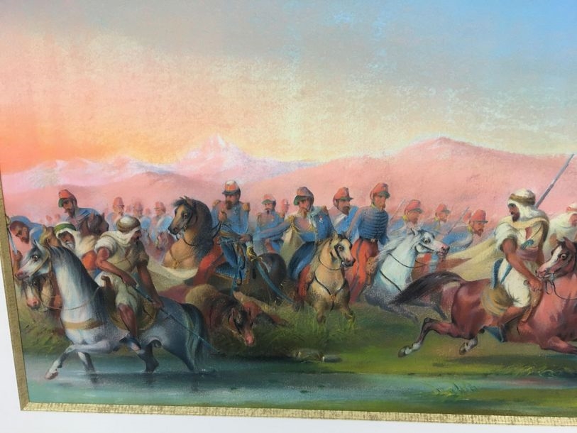 Louis Cournerie | Bataille dans le désert circa 1850-1860 | MutualArt