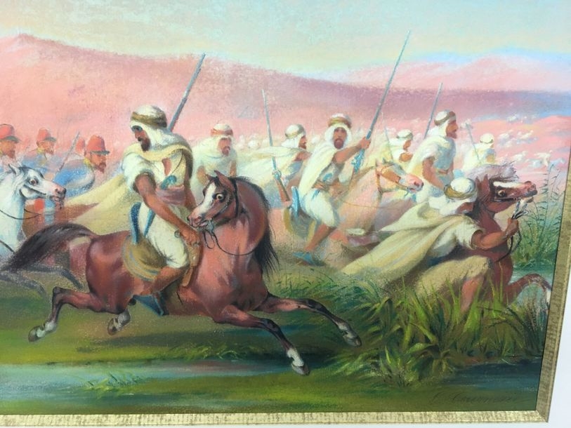 Louis Cournerie | Bataille dans le désert circa 1850-1860 | MutualArt
