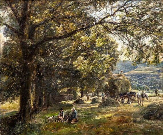 Herbert Royle | Hay Time in the Dale | MutualArt