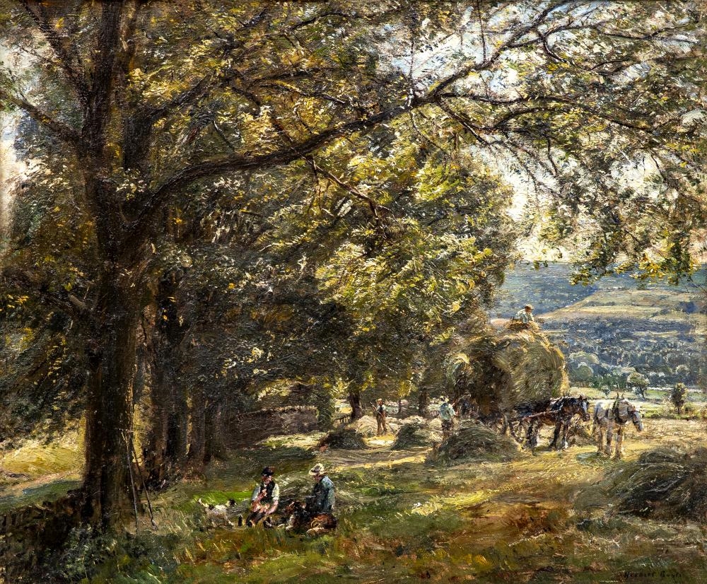 Herbert Royle | Hay Time in the Dale | MutualArt