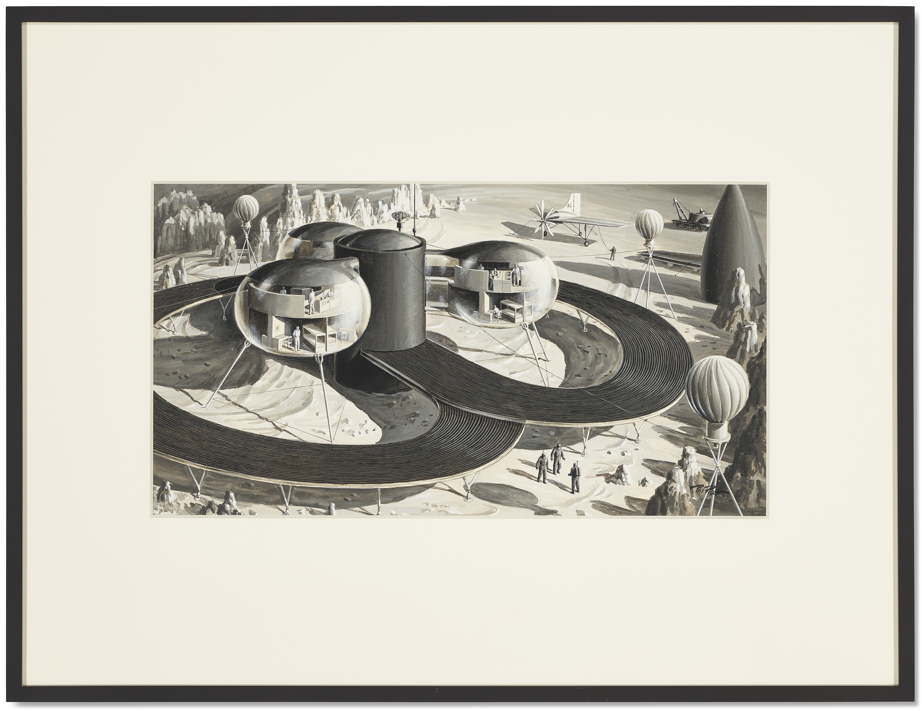 Ray Pioch | A COLONY ON MARS (Circa 1953) | MutualArt