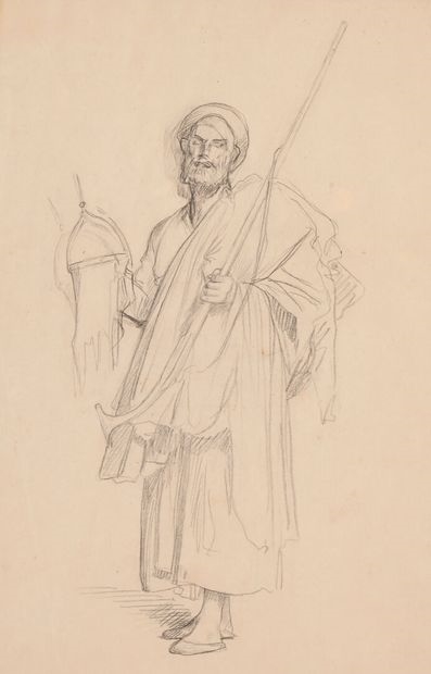 Jean-Léon Gérôme | Preparatory drawing for The Merchant in Cairo ...