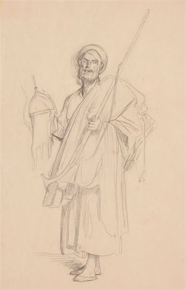Jean-Léon Gérôme | Preparatory drawing for The Merchant in Cairo ...