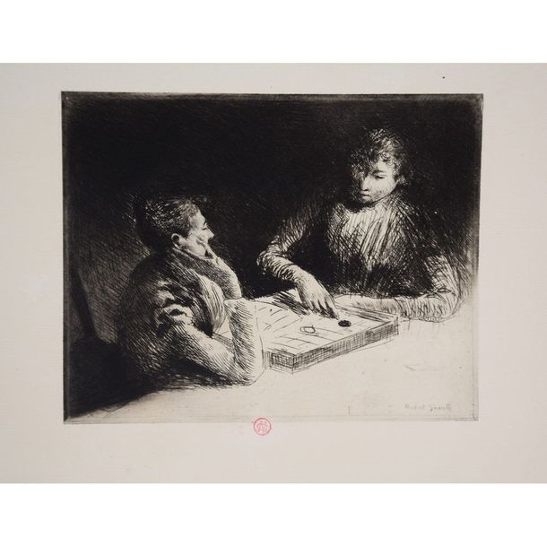 Norbert Goeneutte | . La partie de dames | MutualArt