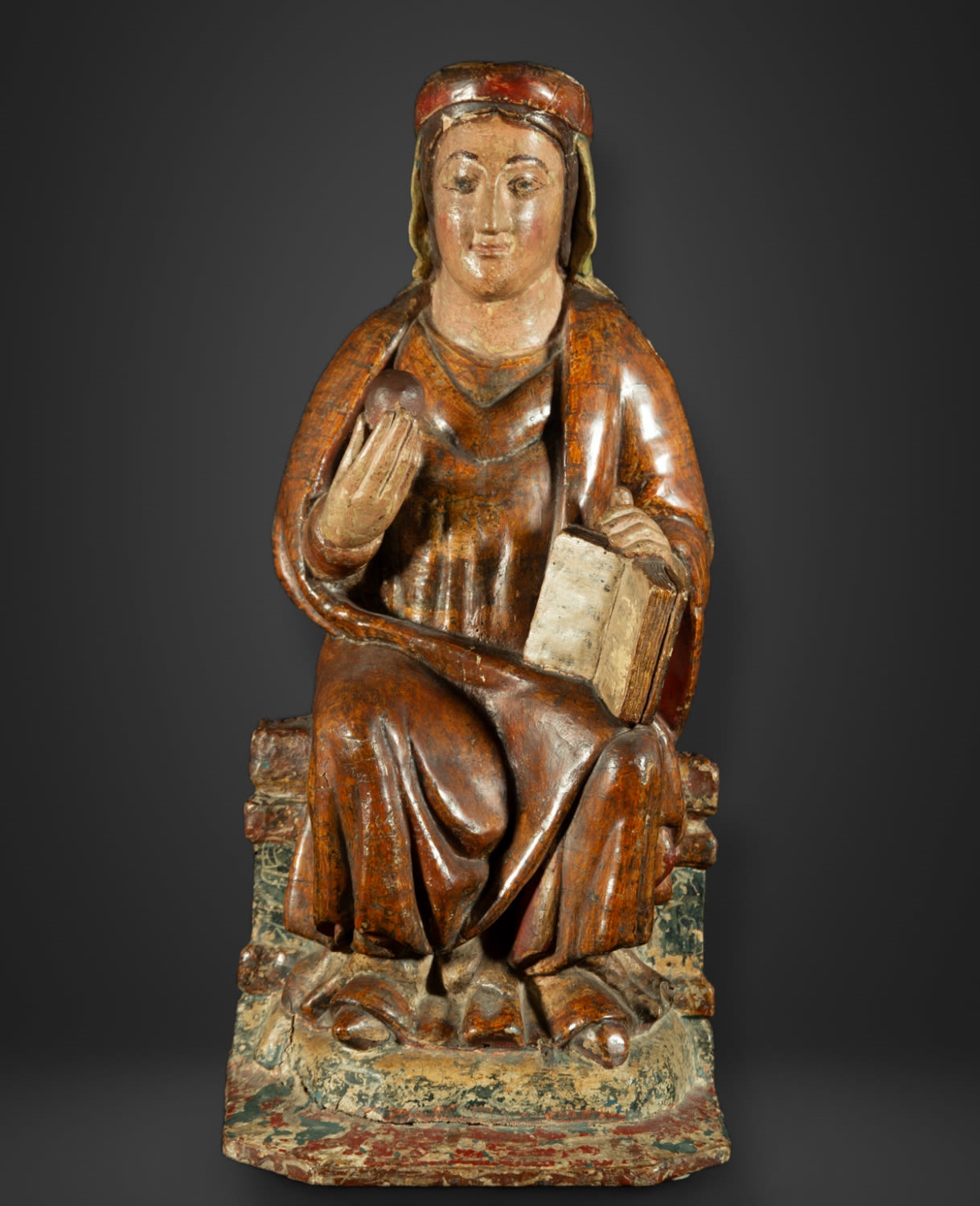 Castillian School, 13th Century | Exquisita Virgen de las Uvas | MutualArt