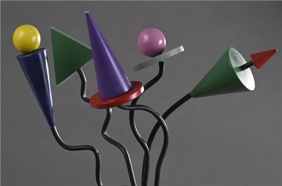 Ettore Sottsass | work from the 80s Bouquet in polychromed wood ...