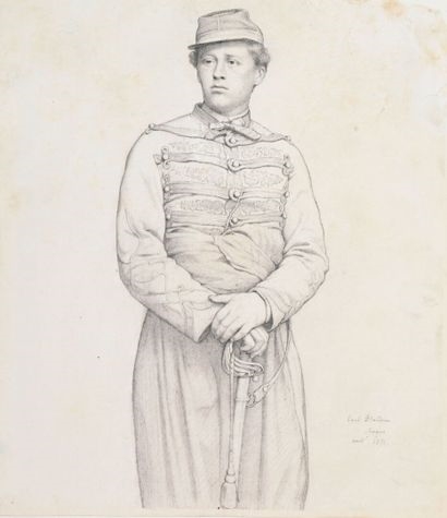 Paul Flandrin | Portrait of a young soldier | MutualArt