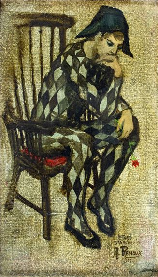 André Renoux | Pensive Jester | MutualArt
