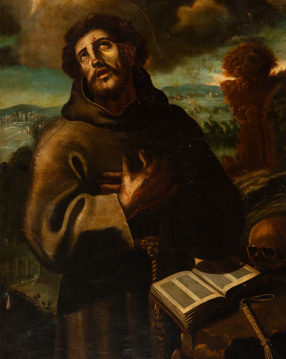 Spanish School, 17th Century | Importante Gran San Francisco de Asís en ...