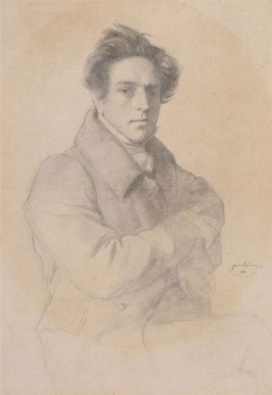 Paul Flandrin | Portrait of a seated man with folded arms | MutualArt
