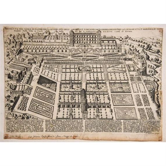 Giovanni Maggi | . Gardens and fountains of Tivoli | MutualArt