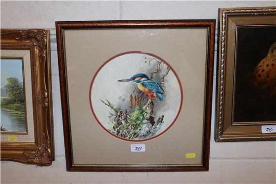 Richard Peter Cook | watercolour study of a kingfisher | MutualArt