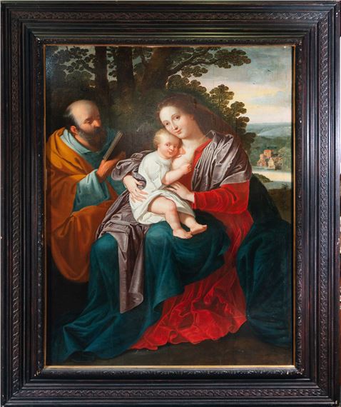 Bartolomeo Cavarozzi | Importante Óleo sobre Tabla representando a la ...