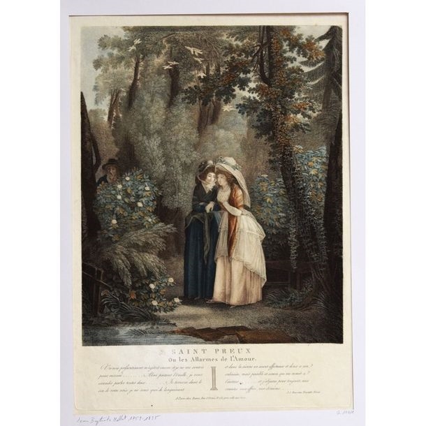 Jean-Baptiste Mallet | . Pair of engravings. -Julie ou le premier ...