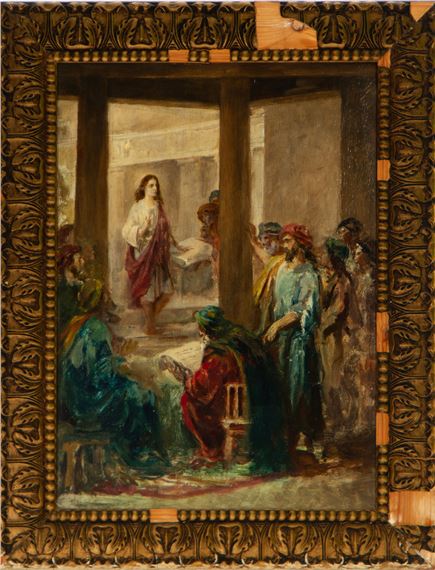 European School, 18th Century | Jesus Preaching in the Temple (19th ...