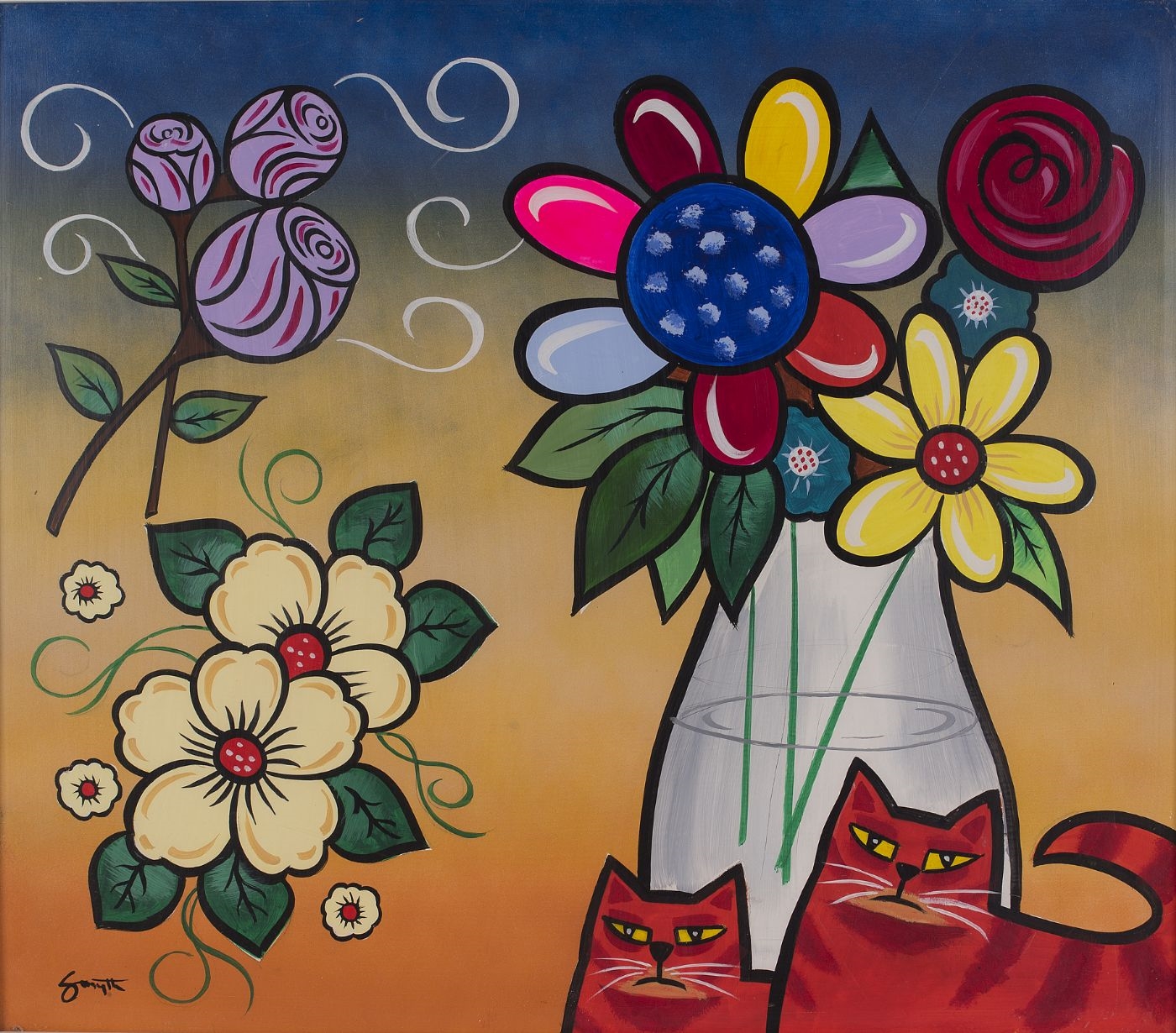 George Smyth | FLOWERS & KITTENS | MutualArt
