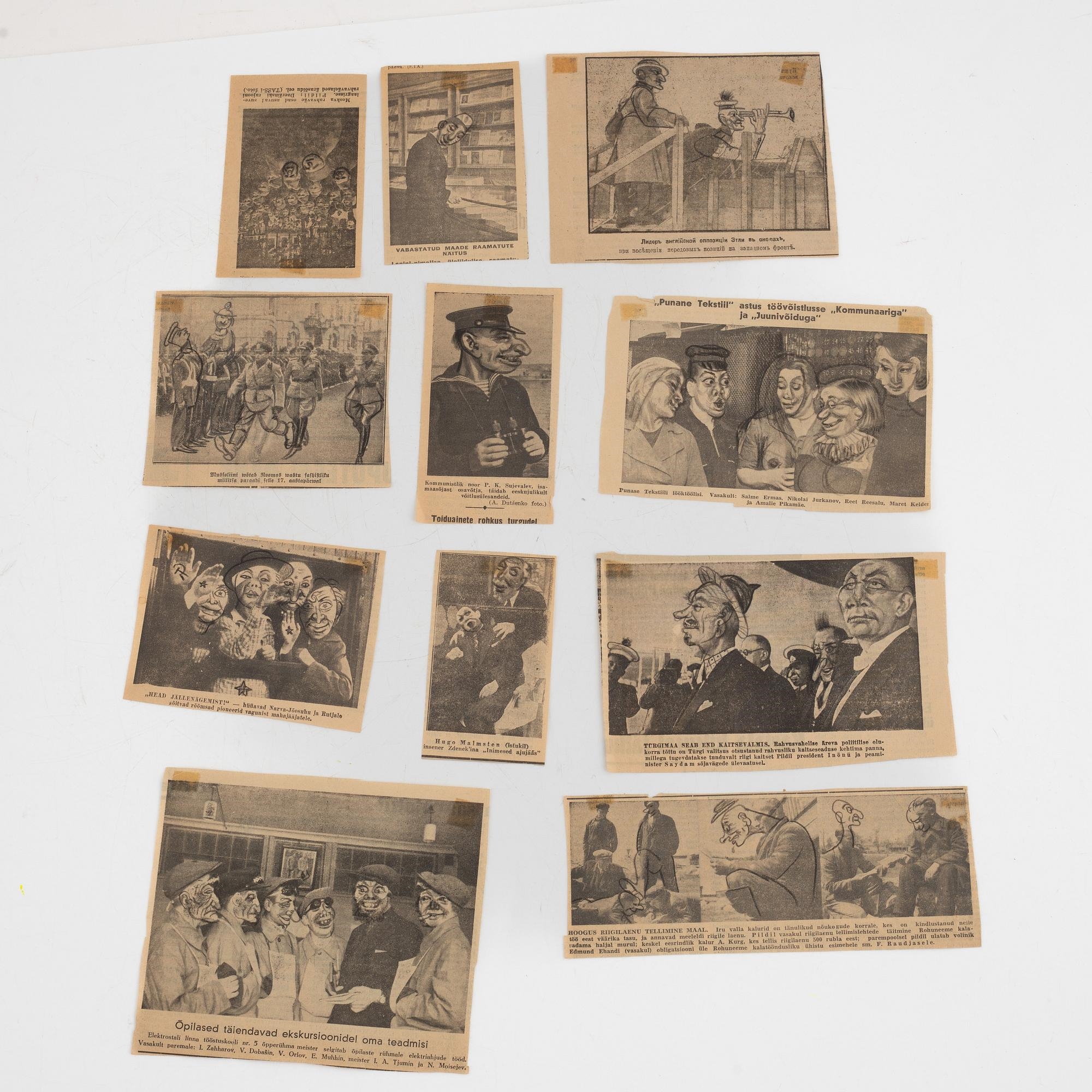 Eduard Wiiralt | 27 painted newspaper clippings | MutualArt