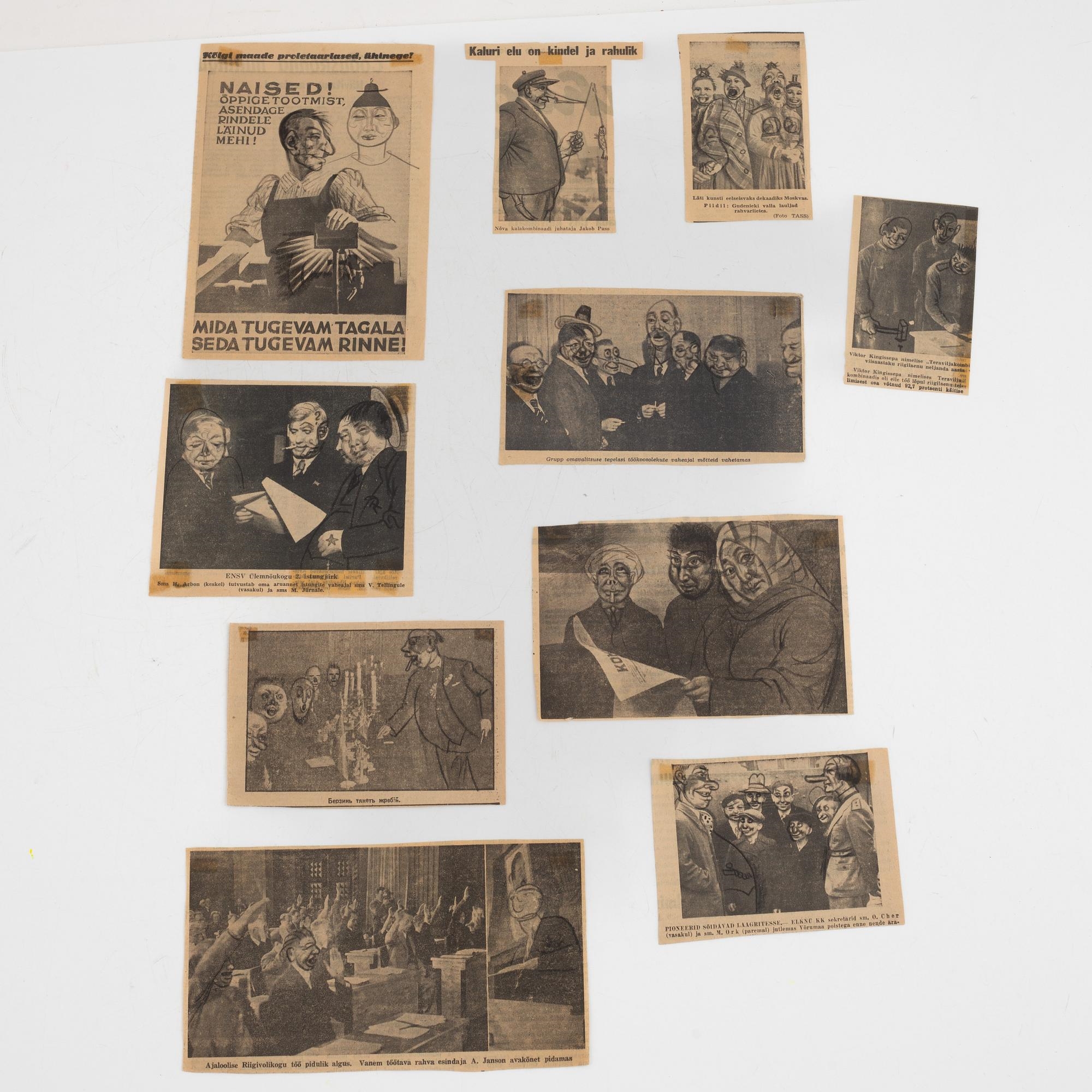 Eduard Wiiralt | 27 painted newspaper clippings | MutualArt