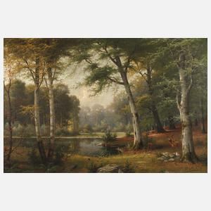 Jacobus Johannes van Poorten | Rehe am Waldsee (96) | MutualArt