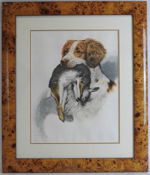 Boris Riab | Dog with hare | MutualArt