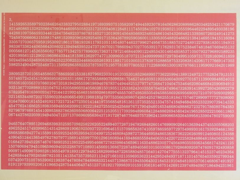 François Morellet | the decimals of PI (23) | MutualArt
