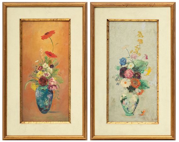 Marion Rice | Pair of Floral Still Lifes (Circa 1950) | MutualArt