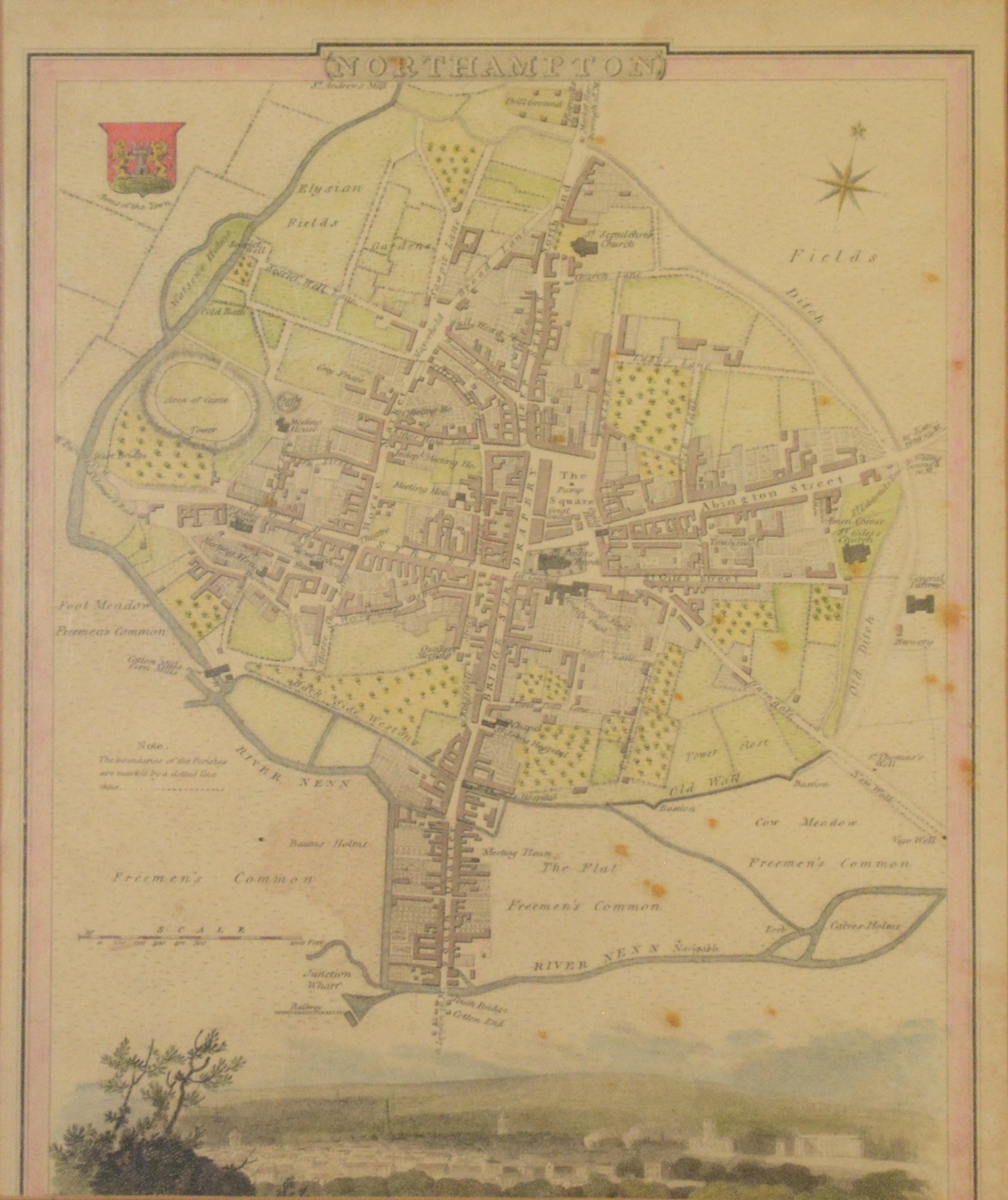 Henry Bird | Three portraits and a printed map of Northampton | MutualArt