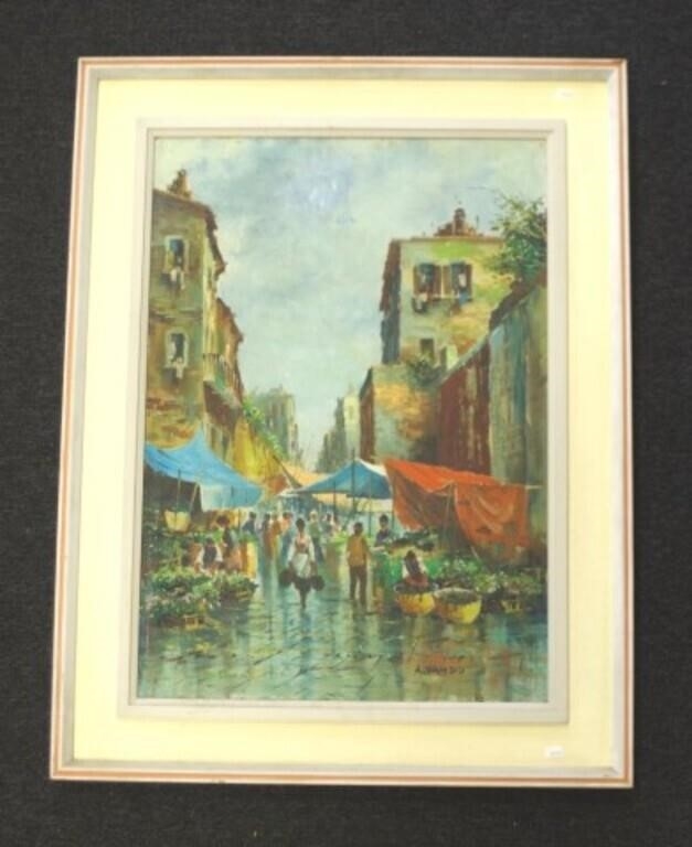 A. Vando | Italian Market Scene | MutualArt