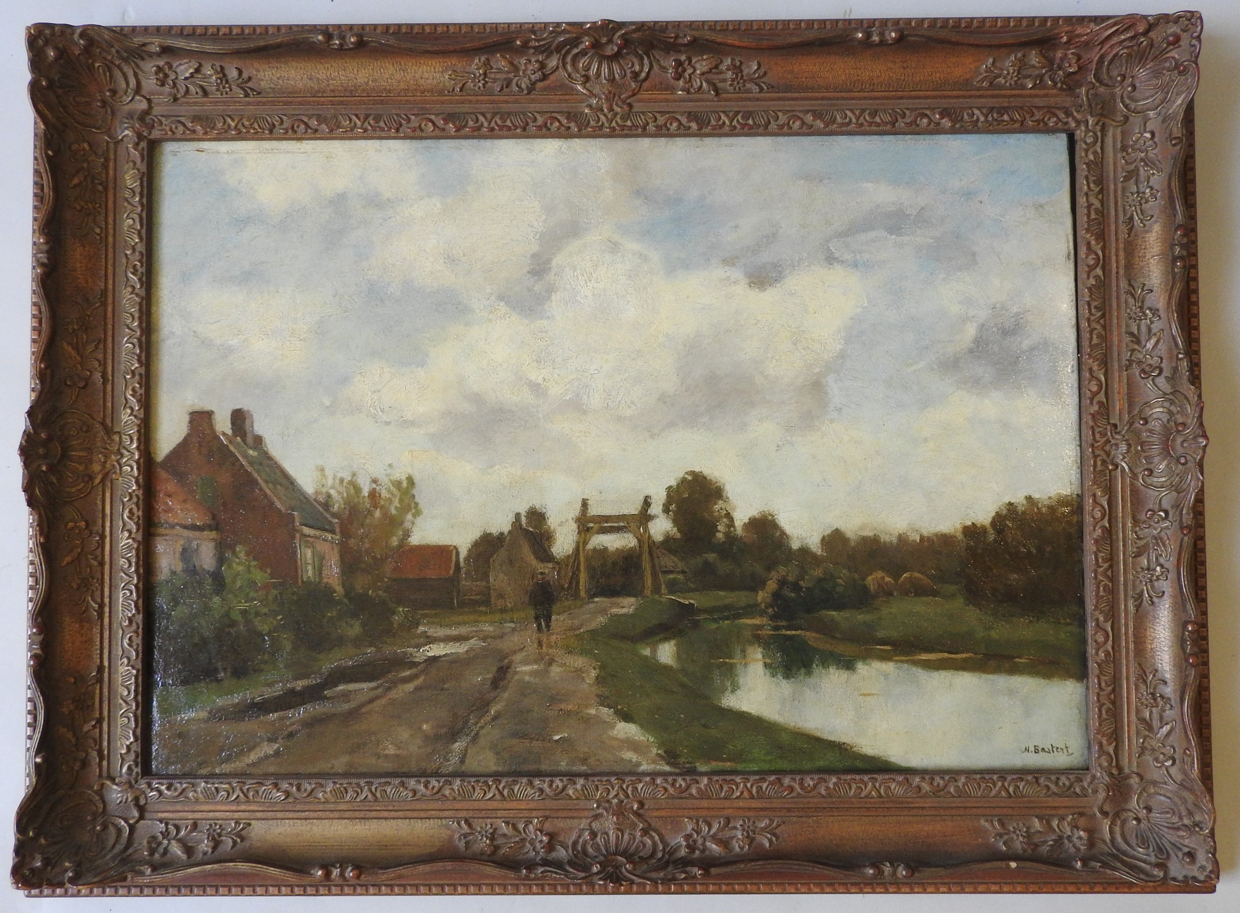 Nicholas Baaster | OF FIGURE IN A RIVER SCENE | MutualArt