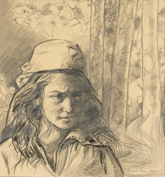 Andrew Vicari | portrait of a young Romanian Gypsy girl (1967) | MutualArt